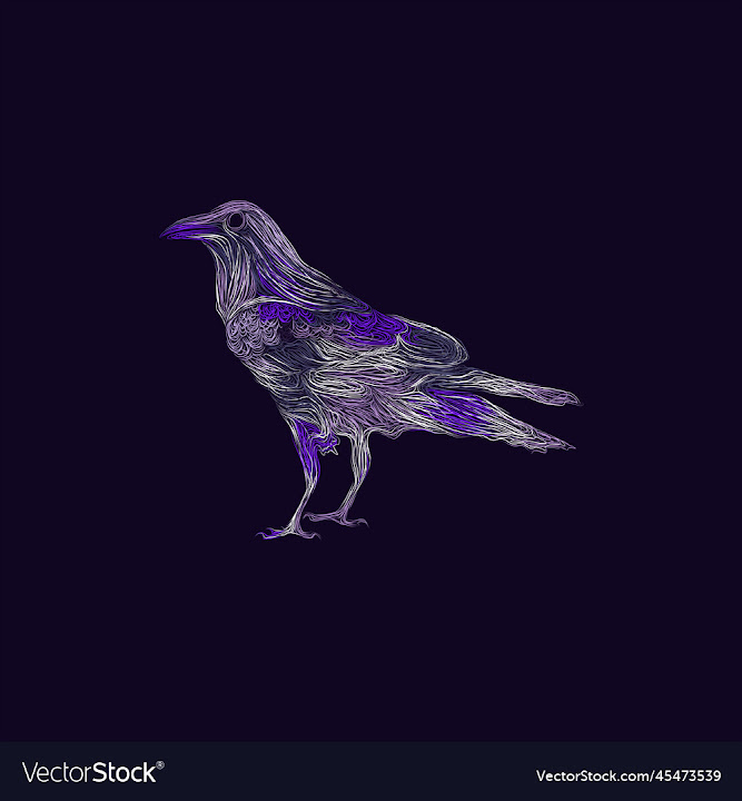 Free: raven bird artwork style design - nohat.cc