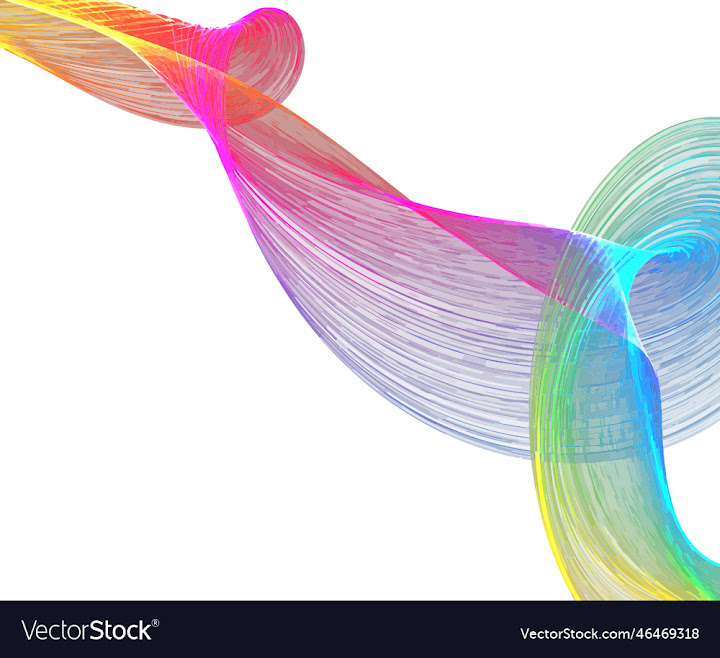 Free: rainbow ribbon particle design element - nohat.cc