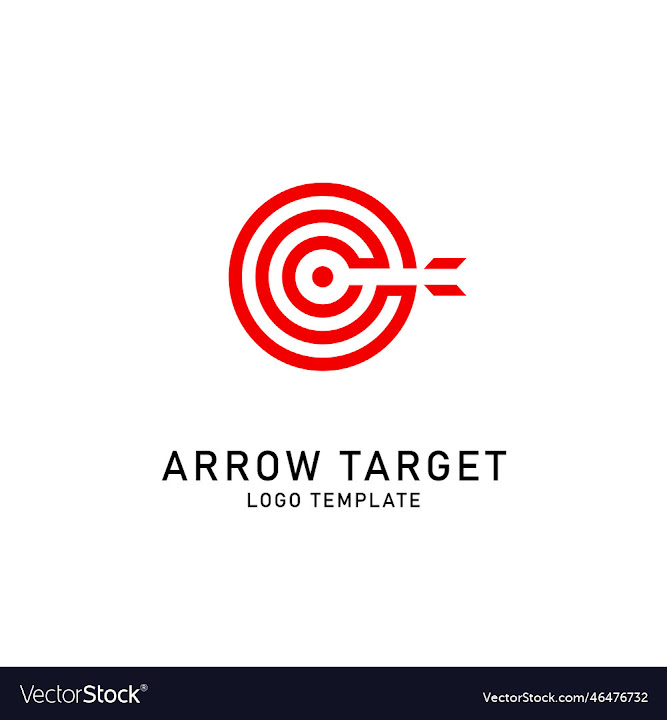 Free: monogram arrow target logo design - nohat.cc