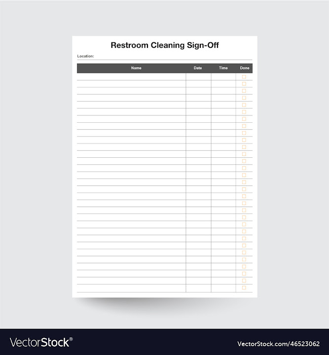 Free: restroom cleaning sign-off sheet - nohat.cc