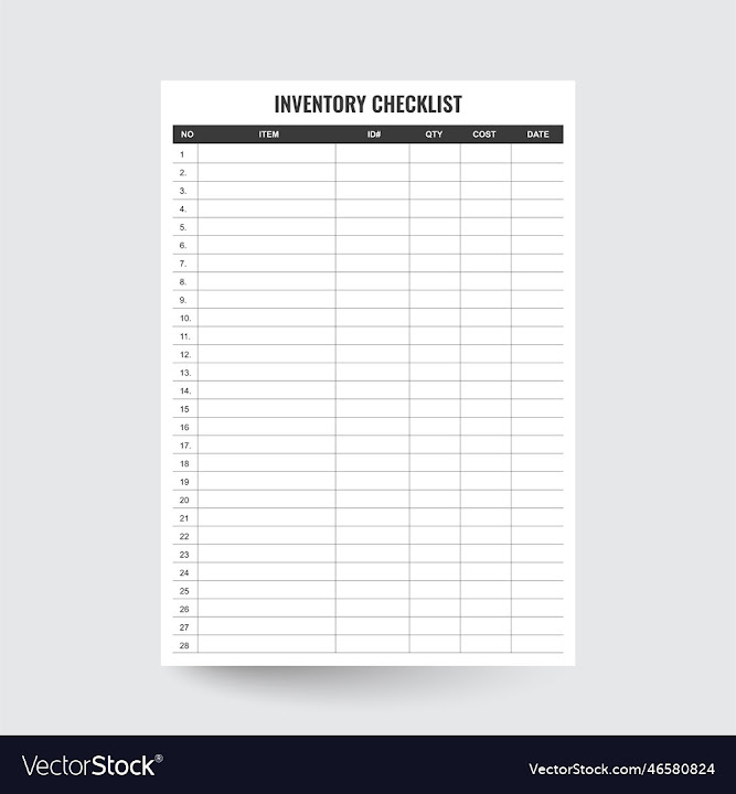 Free: inventory checklist - nohat.cc