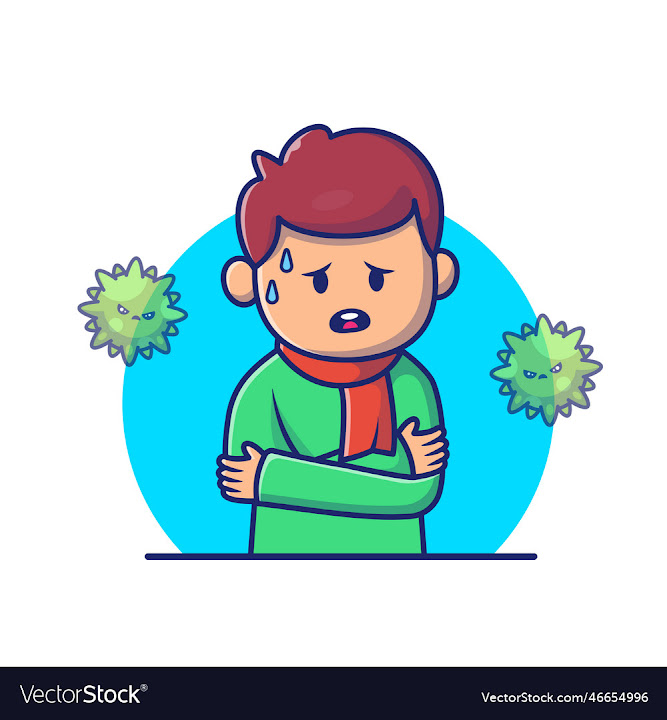 Free: boy with fever and flu cartoon - nohat.cc