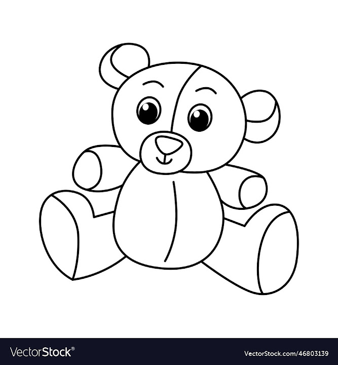 Free: teddy bear cartoon coloring page for kids - nohat.cc