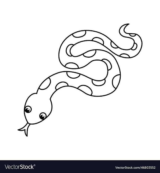 Free: cute snakecartoon coloring page for kids - nohat.cc