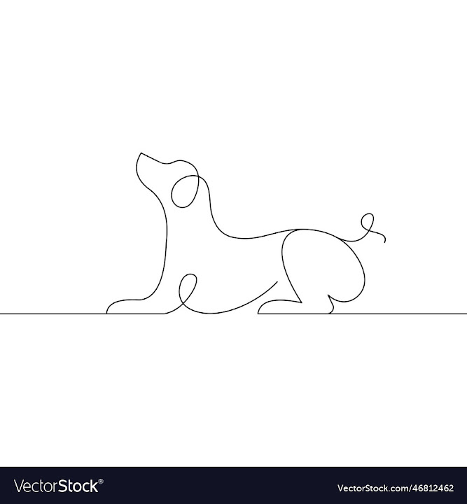 Free: linear dog silhouette dog logo icon templa - nohat.cc