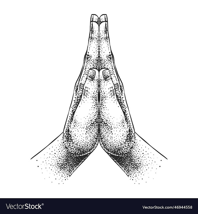 Free: praying hands drawn using pointillism technique - nohat.cc