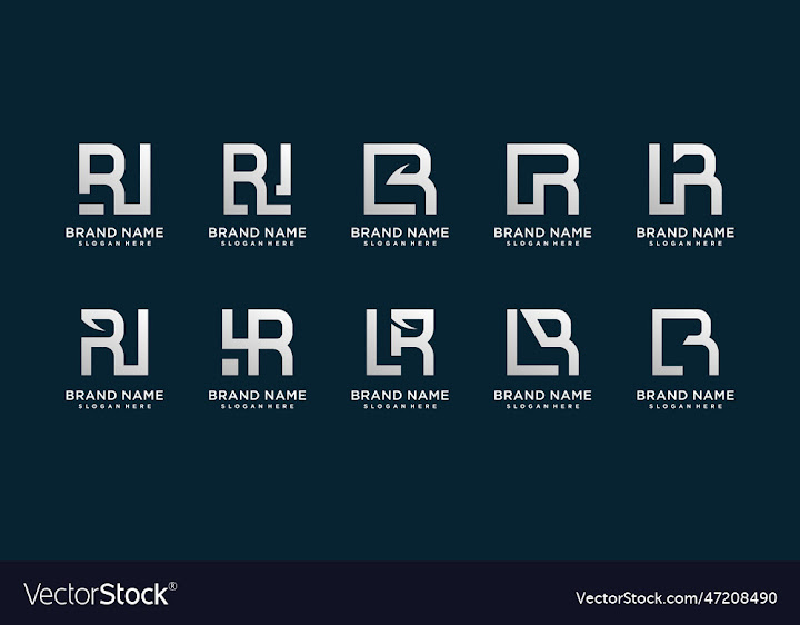 Free: set of letter r logo collection with creative - nohat.cc