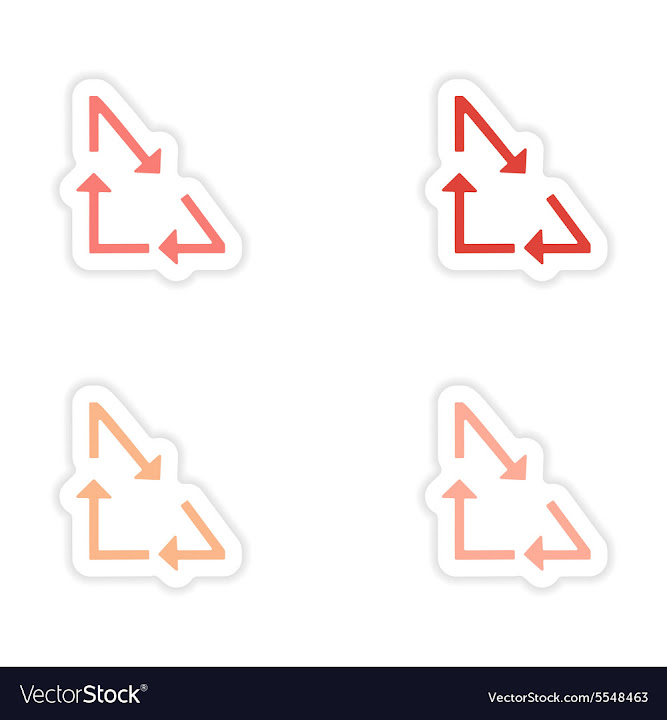 Free: Assembly realistic sticker design on paper arrows vector image ...