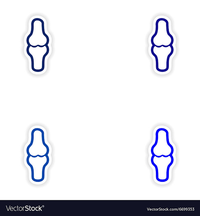 Free: Set paper stickers on white background human bones vector image ...