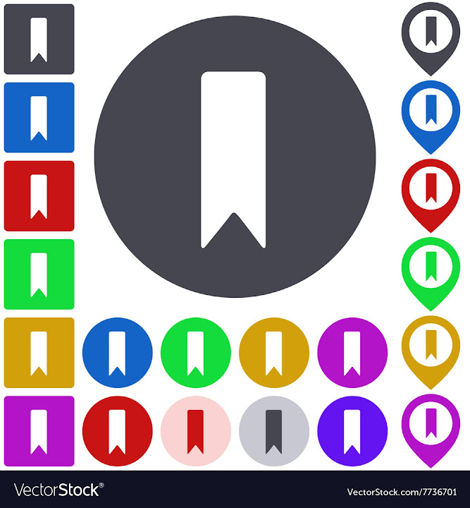 Free: Color bookmark icon set vector image - nohat.cc