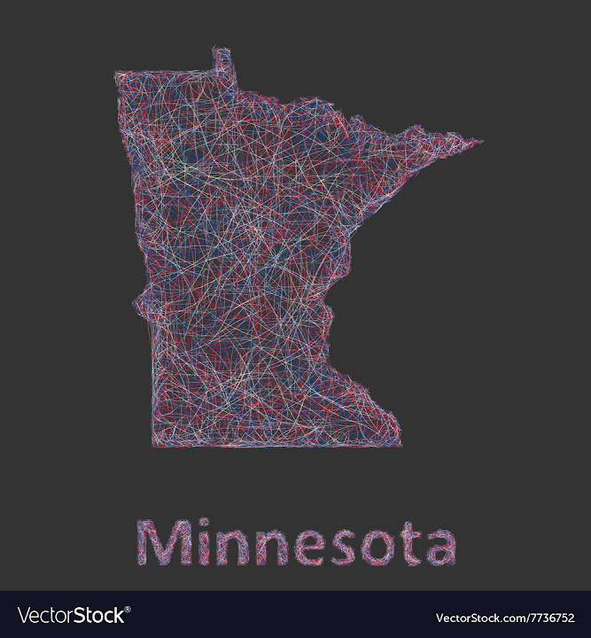 Free: Minnesota line art map vector image - nohat.cc