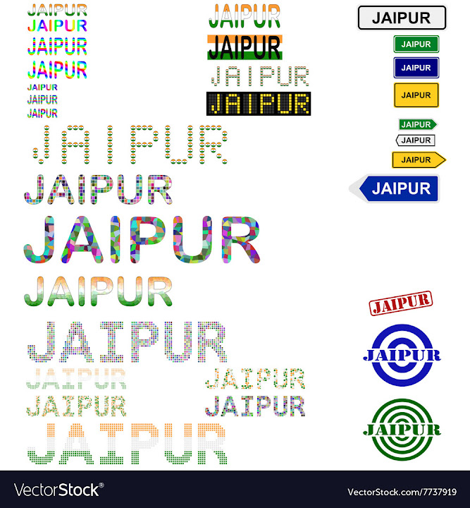 Free: Jaipur text design set vector image - nohat.cc