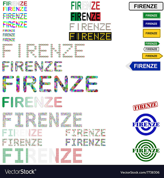 Free: Firenze text design set vector image - nohat.cc