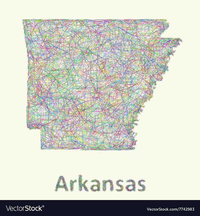 Free: Arkansas line art map vector image - nohat.cc