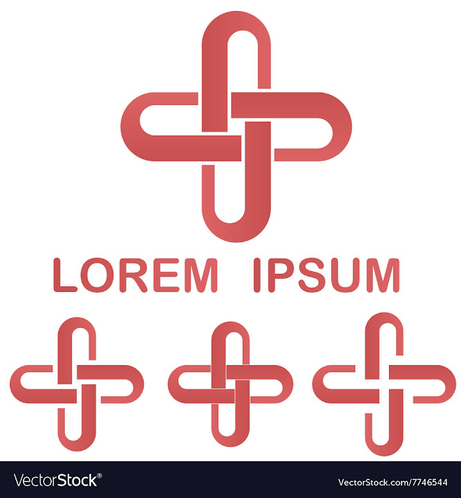 Free: Red loop logo symbol design set vector image - nohat.cc