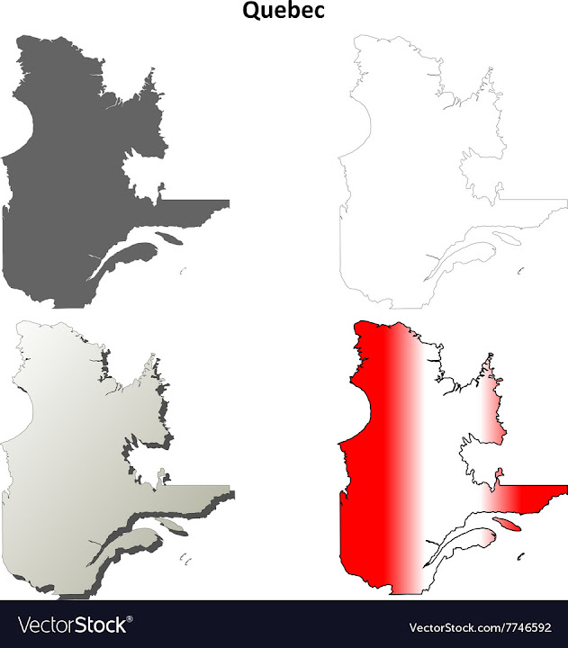 Free: Quebec blank outline map set vector image - nohat.cc