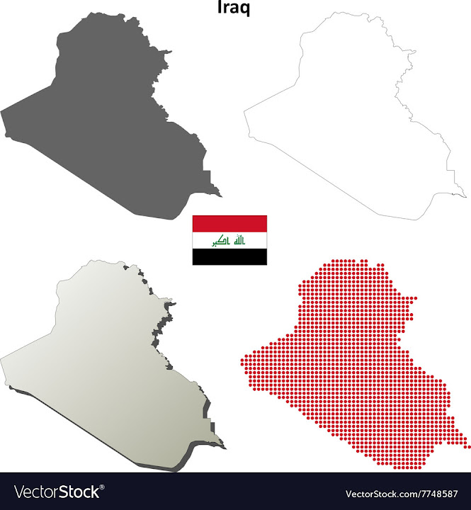 Free: Iraq outline map set vector image - nohat.cc