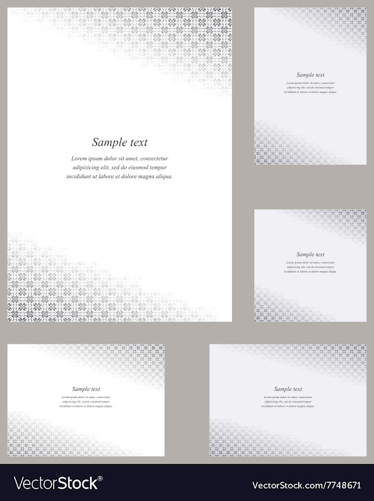 Free: Page corner design template set vector image - nohat.cc