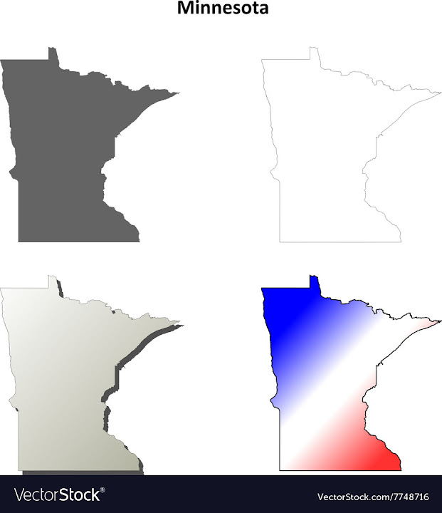 Free: Minnesota outline map set vector image - nohat.cc