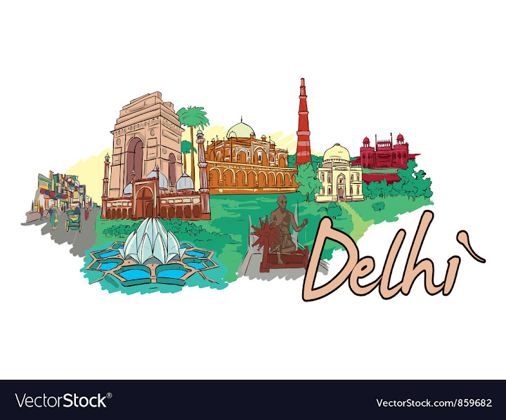 Free: Delhi doodles vector image - nohat.cc