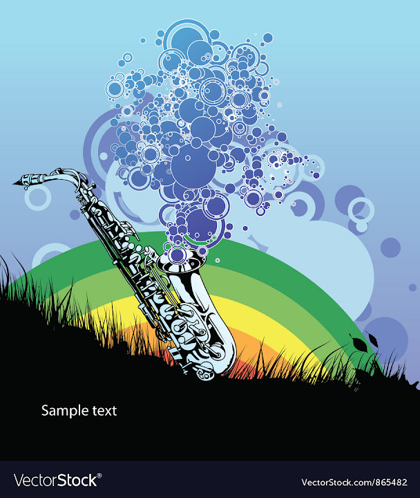 Free: Saxophone with circles vector image - nohat.cc