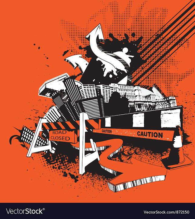 Free: Urban poster with 3d arrows vector image - nohat.cc