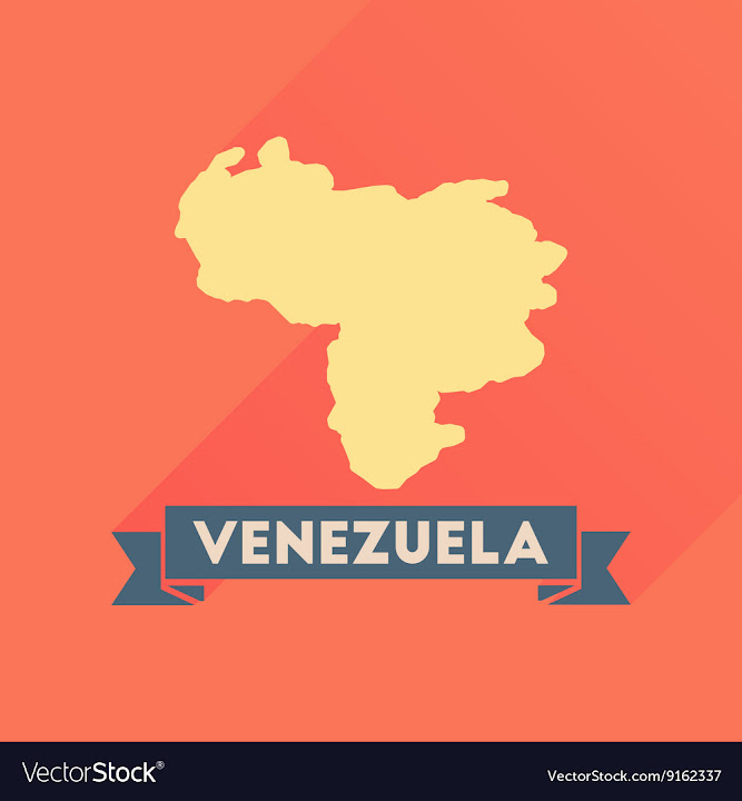 Free: Flat icon with long shadow map of Venezuela vector image - nohat.cc