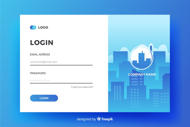Free: Business log in landing page design Free Vector - nohat.cc