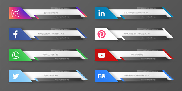 Free: Modern social media lower third collection Free Vector - nohat.cc