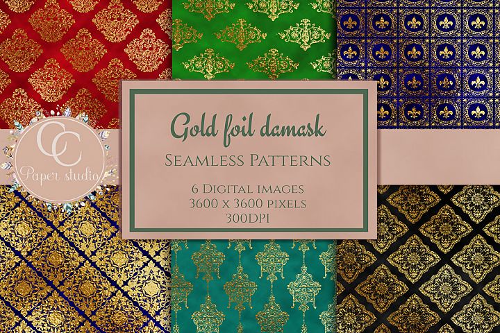 Free: gold damask digital paper pack sample - nohat.cc