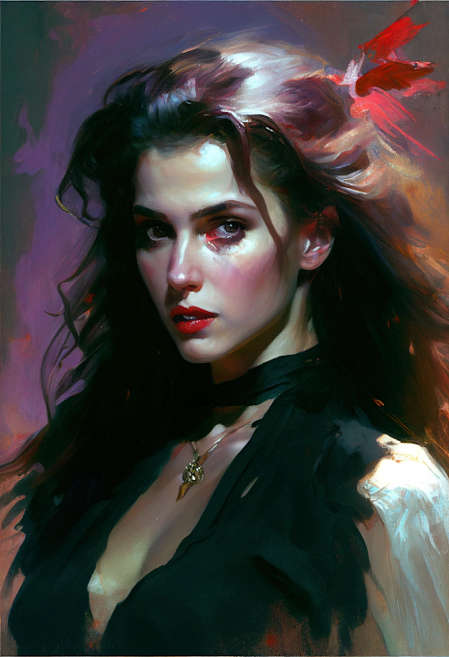 Free: AI generated - Paiting of a southern gothic vampire - nohat.cc