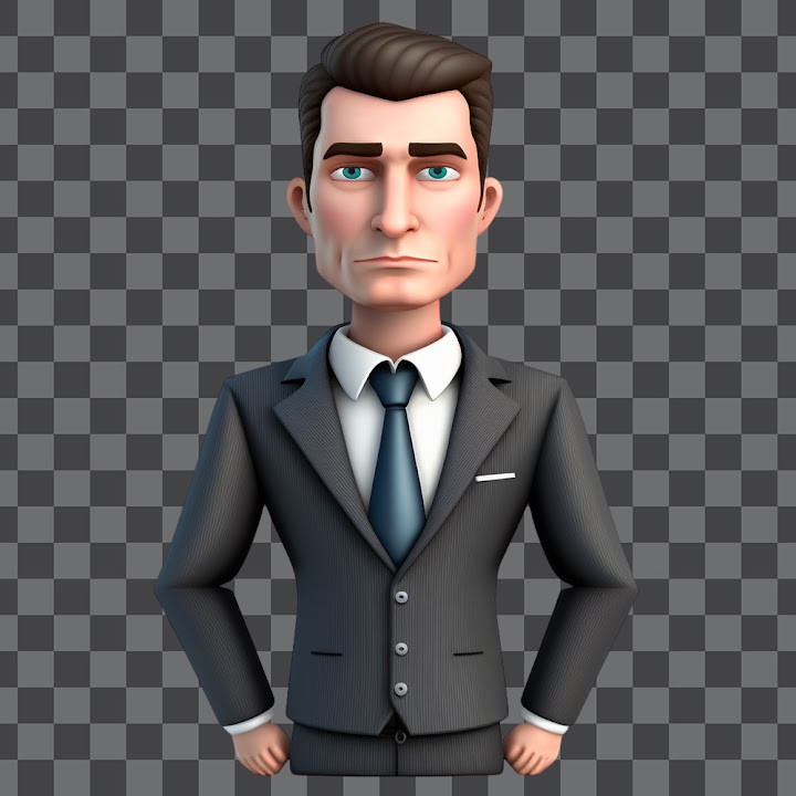 Free: 3D avatar of an business man PNG transparent - nohat.cc