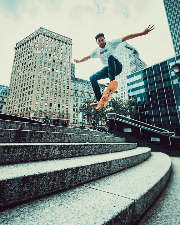 Free: Man Riding Skateboard Doing Tricks On Stairs - nohat.cc