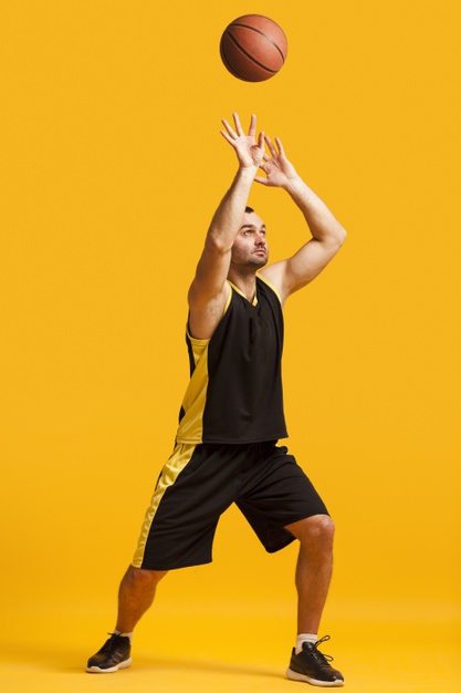 Free: Front view of male basketball player dunking Free Photo - nohat.cc