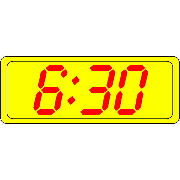 Free: SVG Digital clock display vector drawing - nohat.cc