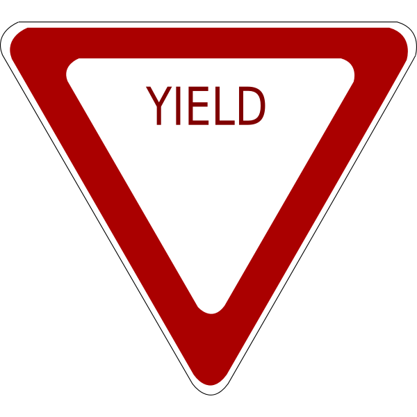 Free: SVG Yield traffic roadsign vector image - nohat.cc
