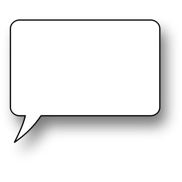 Free: SVG Rounded corners speech bubble with shadow vector image - nohat.cc