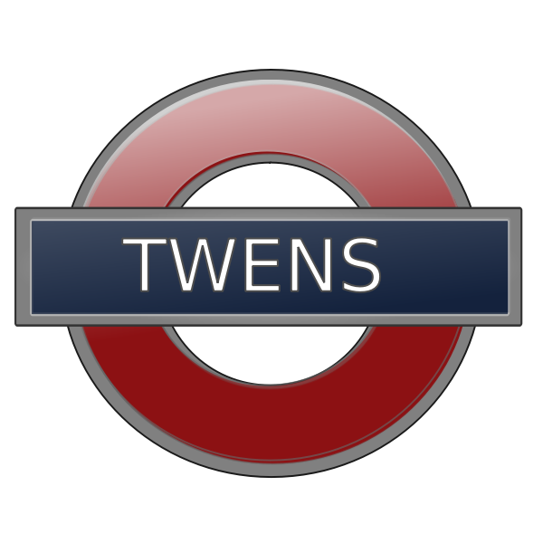 Free: SVG London underground station sign for Twens vector illustration ...