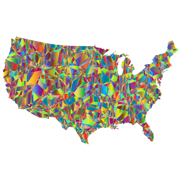 Free: SVG Technicolor United States Map 2 - nohat.cc