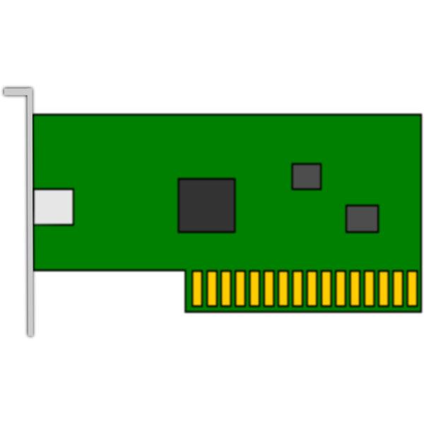 Free: SVG Vector drawing of basic PCI network card - nohat.cc