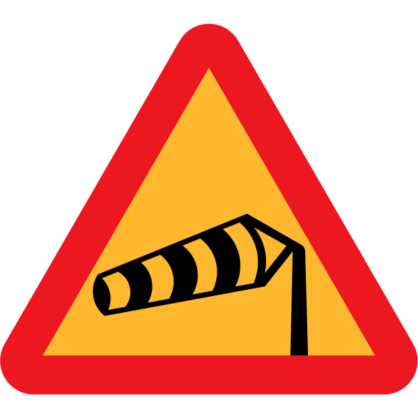 Free: SVG Side winds road sign vector image - nohat.cc