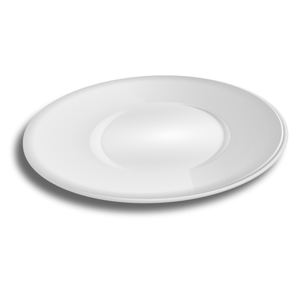 Free: SVG Vector illustration of oval shaped plate - nohat.cc