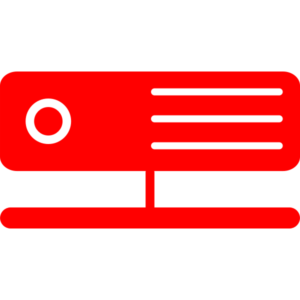 Free: SVG Vector drawing of one red server icon - nohat.cc