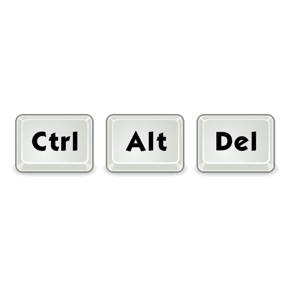 Free Svg Ctrlaltdelete Key Combination Vector Clip Art Nohat Cc