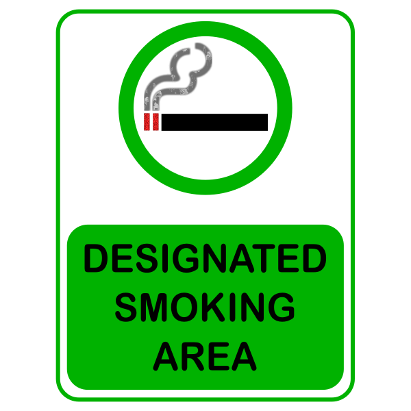 Free: SVG Vector graphics of green designated smoking area sign - nohat.cc