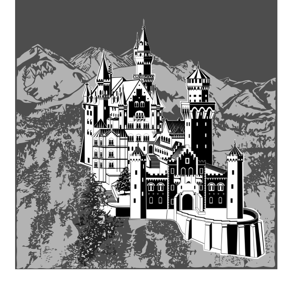 Free: SVG Neuschwanstein Castle vector clip art - nohat.cc