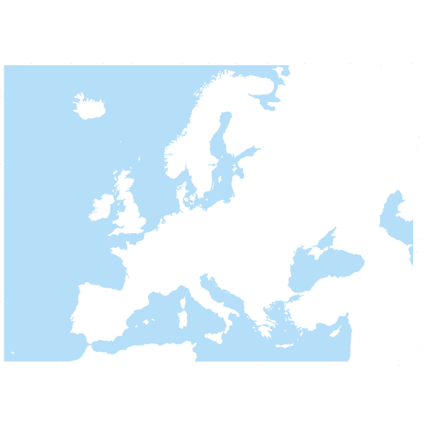 Free: SVG Blue and white clip art of map of Europe - nohat.cc