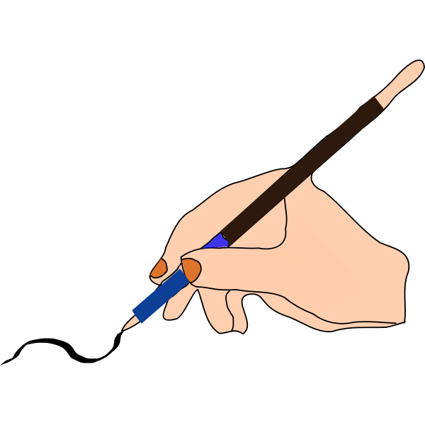 Free: SVG Hand writing vector illustration - nohat.cc