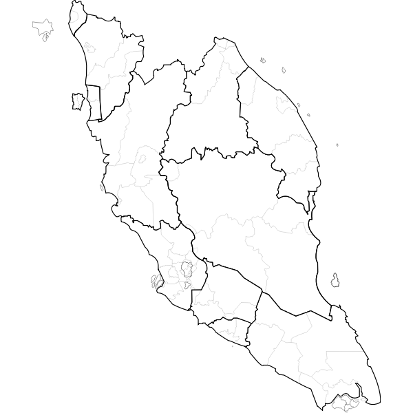 Free: SVG Blank map of peninsular Malaysia - nohat.cc