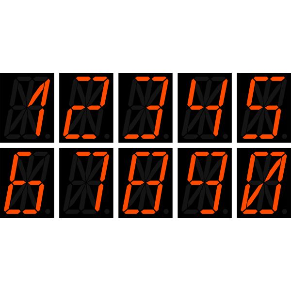 Free: SVG Numbers on a display - nohat.cc